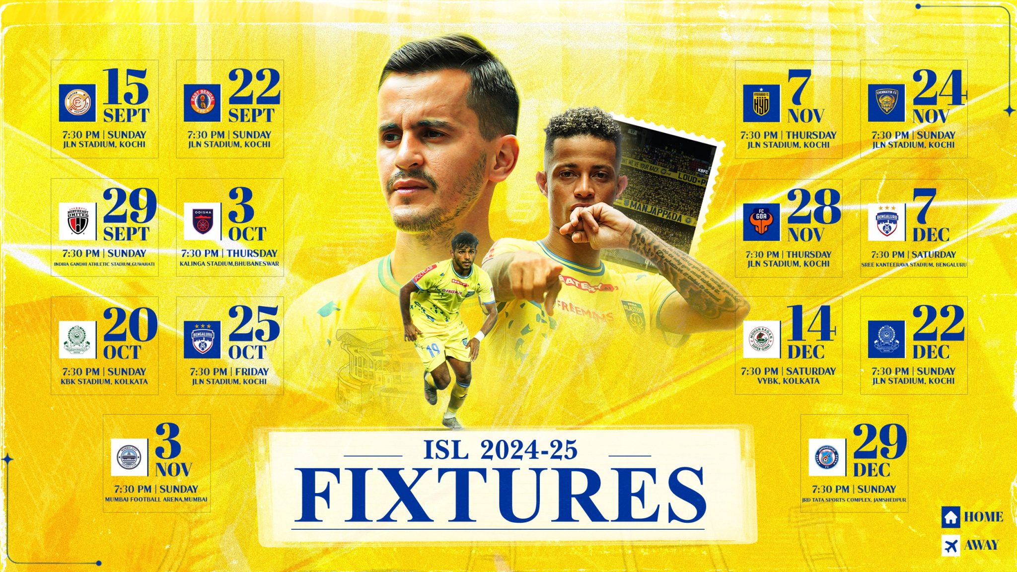 Kerala Blasters FC: 2024-25 ISL Fixtures Revealed - Kerala Blasters FC